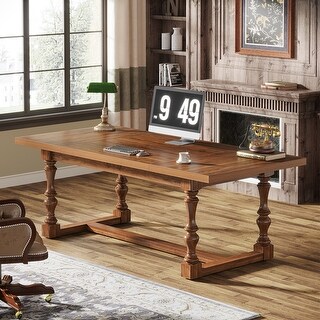 70.87-Inch Executive Office Desk, Large Computer Desk with Thickened ...