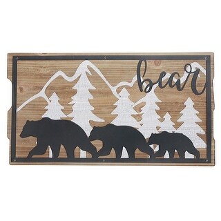 Wood And Metal Forest Wall Sign - Bed Bath & Beyond - 42182798
