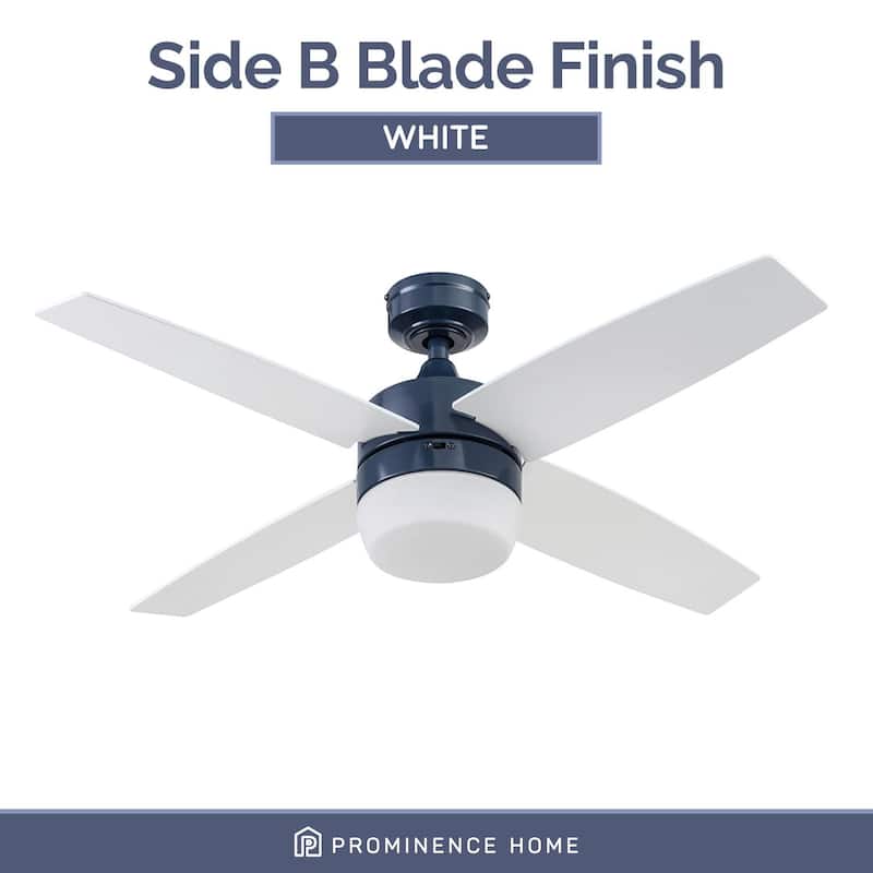 44" Prominence Home Atlas Sapphire Blue Modern Indoor LED Ceiling Fan ...