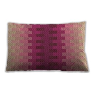 Ahgly Company Patterned Indoor-Outdoor Raspberry Red Lumbar Throw ...