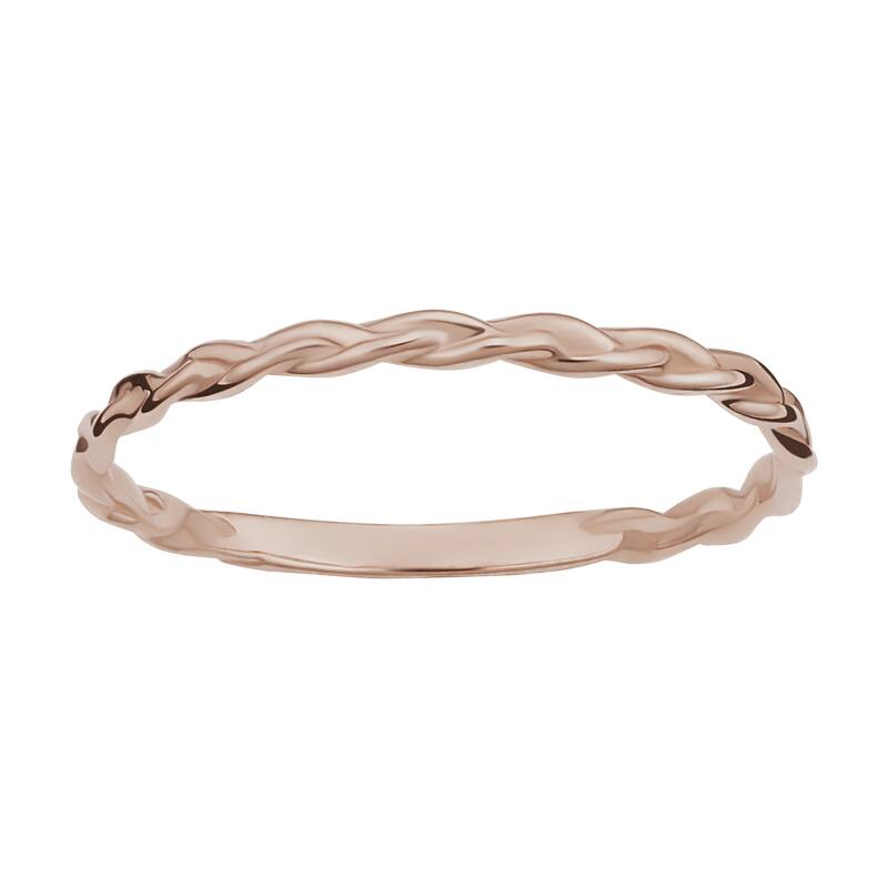 Fremada 14k Yellow, White or Rose Gold Braided Band Ring for Women (1.6 ...