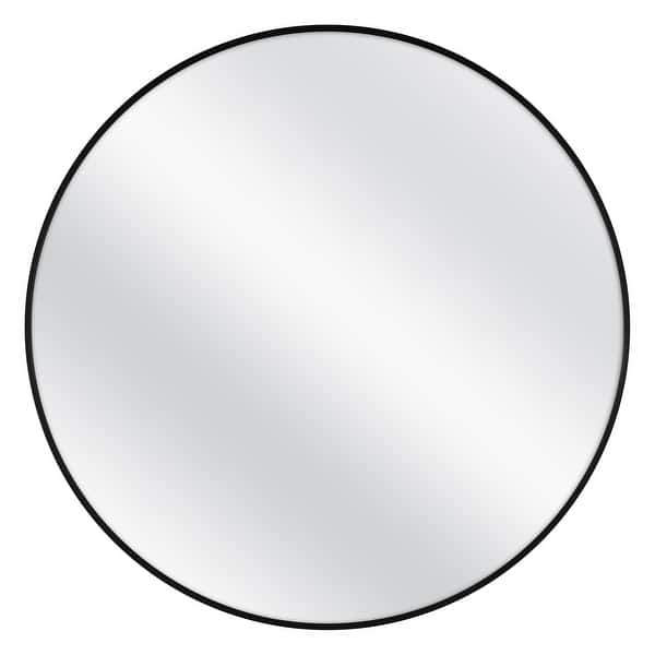 WallBeyond 28" Round Modern Mirror with Aluminum Frame - 28 inches ...