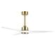 52" Solid Wood 3-Blade Propeller Ceiling Fan with Remote Control - Bed ...