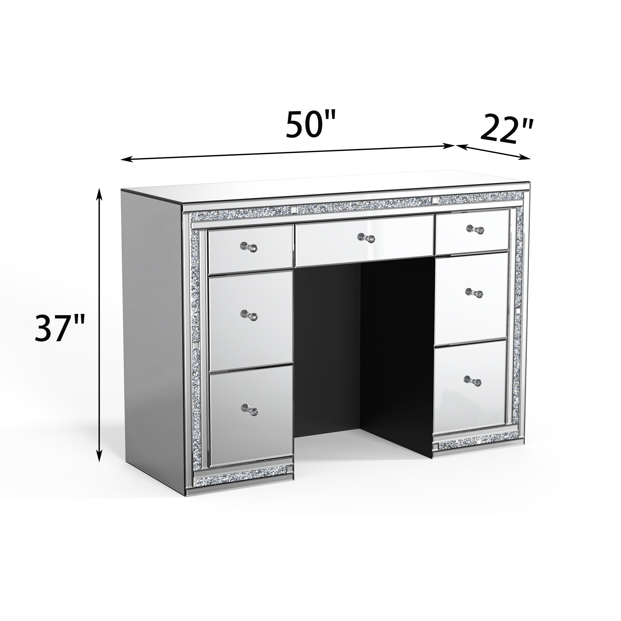 Dressing table with 7 drawers store