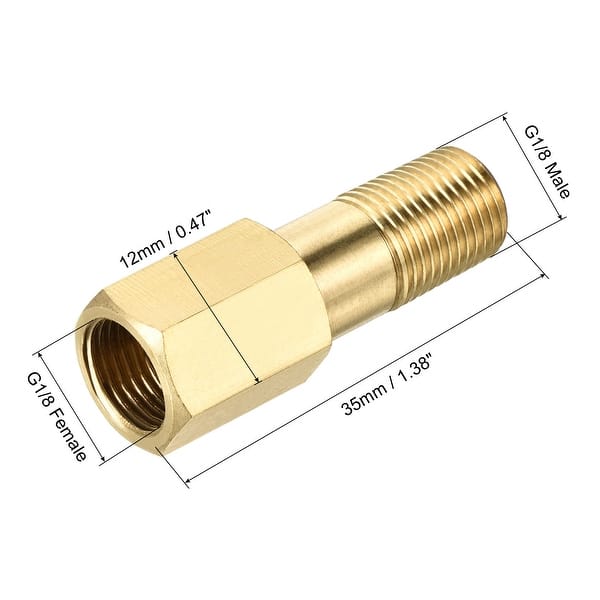 Brass Pipe Fitting G1/8 Adapter Extension Connector Hex Coupling - Bed ...