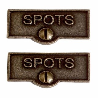 2 Switch Plate Tags SPOT Name Signs Labels Cast Brass - Bed Bath ...