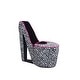 Zebra Print High Heel Chair - Bed Bath & Beyond - 8428410
