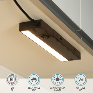 2 Pack LED 3CCT Under Cabinet Task Lighting, Dimmable & Linkable, Bronze - 12 Inch - Bed Bath ...