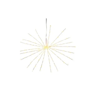 Set of 6 Warm and Cool White LED Starburst Christmas Lights, 160-Count ...