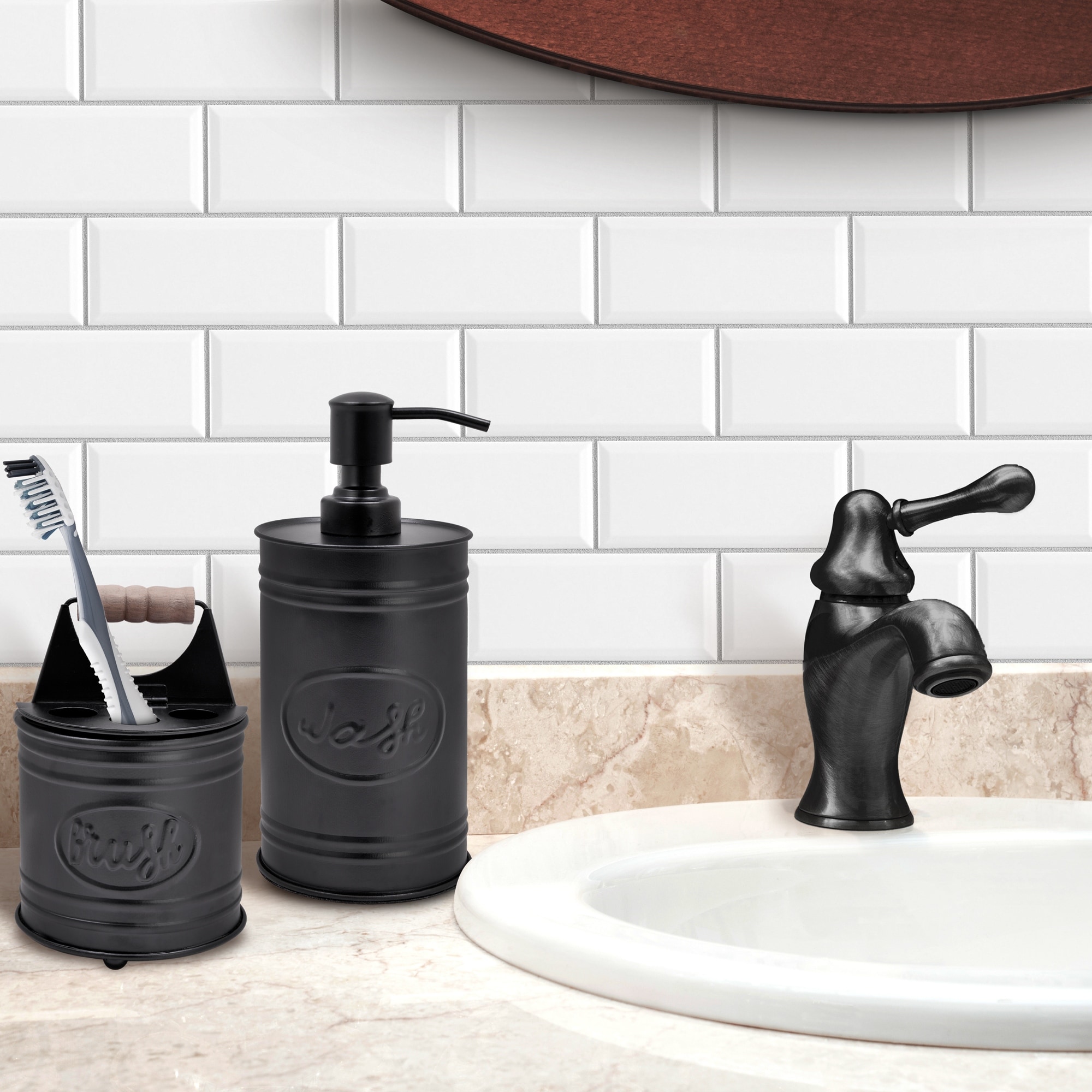 bathroom sink decor set