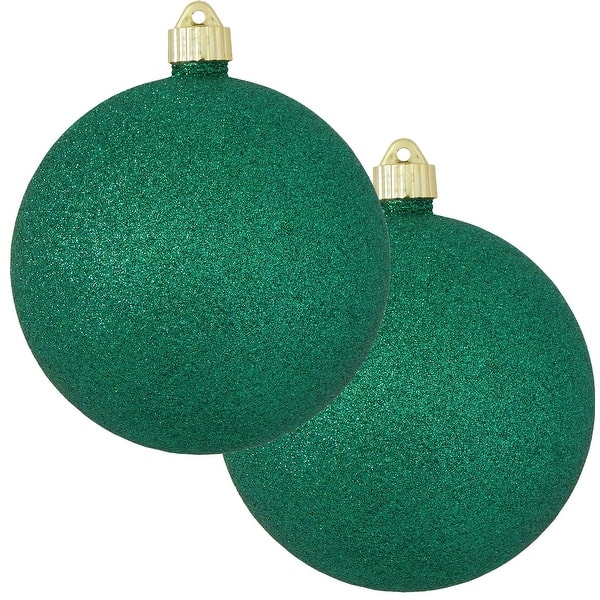2ct Emerald Green Shatterproof Christmas Ball Ornament 6" (150mm) - Bed ...