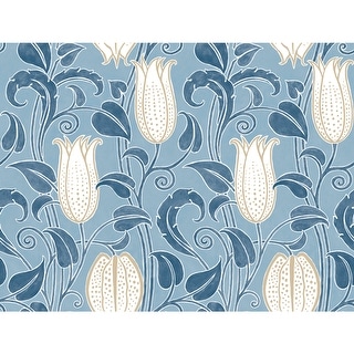 Ronald Redding Canterbury Bells Blue Wallpaper - Bed Bath & Beyond ...