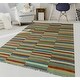 Hand-Woven Winchester Kilim Brenda Rust/Purple Rug - 4'10" x 6'6" - Bed ...