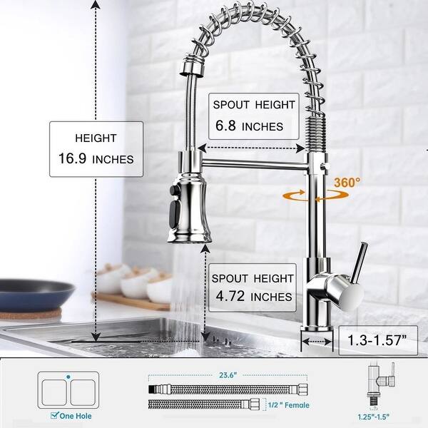 High Arc Spring Sink Faucets - Bed Bath & Beyond - 38144207