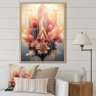 Designart "Infinite Possibilities Geometric City Retro Rose" Modern ...