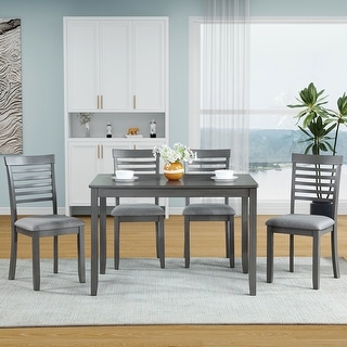 5-piece Rectangular Upholstered Dining Set - Bed Bath & Beyond - 40269838