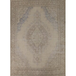Muted Color Medallion Tabriz Persian Vintage Rug Handmade Wool Carpet ...