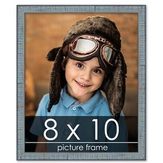 8x10 Distressed/Aged Complete Wood Picture Frame with UV Acrylic, Foam ...