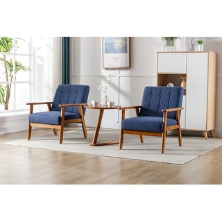 Accent Chairs Set of 2 with Side Table, Modern Side Chair Lounge Arm ...
