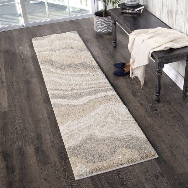 Orian Rugs Super Shag Cascade Ivory Stain Resistant Area Rug - On Sale ...