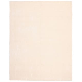 ECARPETGALLERY Hand Loomed Ananda White Viscose, Wool Rug - 9'0 x 12'0 ...