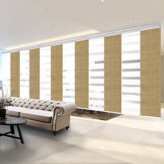 InStyleDesign 12-Panel Double Rail White Panel Track Extend 140"-260"W ...