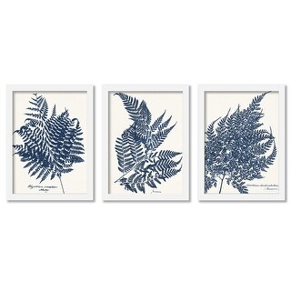 Blue Fern Chaos & Wonder Design Botanical 2 - 3 Piece Framed Gallery ...