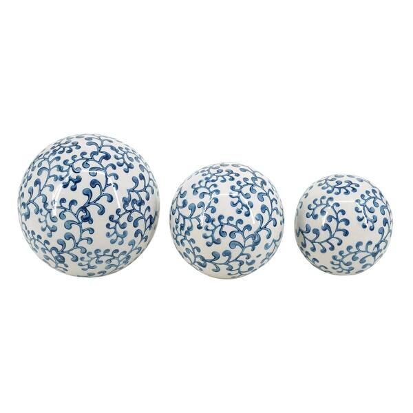 Sagebrook Home Ceramic Decorative Orbs Set - Enhance Your Space with ...