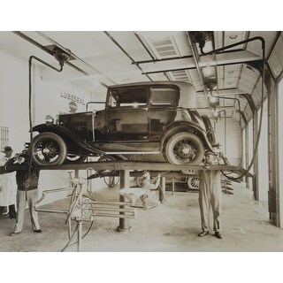 Mechanics Servicing A Ford Model A Automobile History - Bed Bath ...