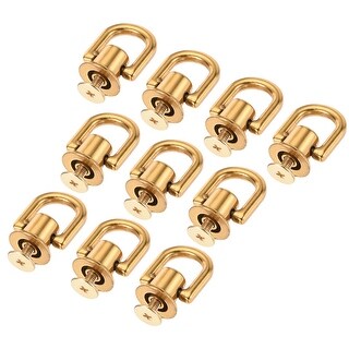 12x10mm Ball Post Head Button Studs with D Ring for DIY Gold Tone 10pcs ...