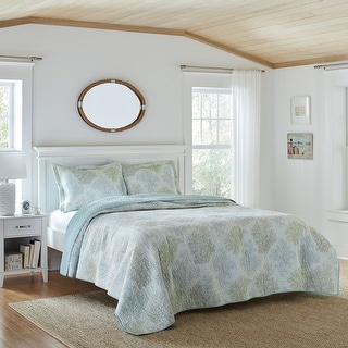 3pc King Saltwater Quilt Set Reversible Natural Breathable Blue - Bed ...