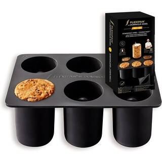 Silicone Flexipan 6 Cookies Shots Round Mold - Black - Bed Bath ...