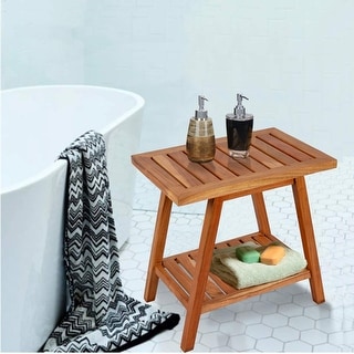 Acacia Wood Bath Bench - AE22428R - 12"x18" - Bed Bath & Beyond - 40655892