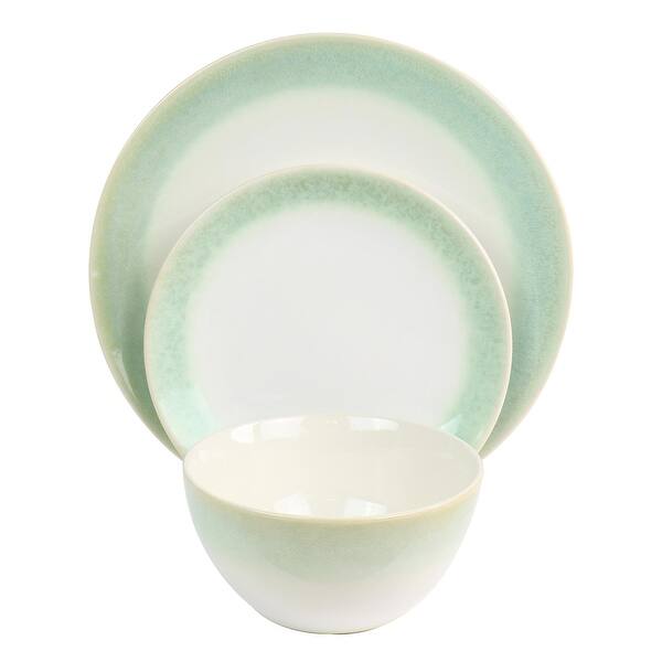 green dinnerware sets for 8