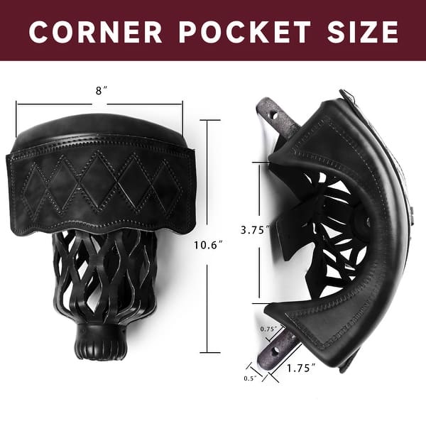 GSE™ Set of 6 Heavy-Duty PU Leather Pool Table Pockets. Replacement ...