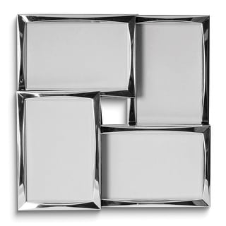 Curata Silver-Tone Brass Collage Four 4x6 Photo Gallery Frame - Bed ...