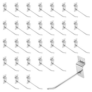 100pcs Slat Wall Hooks, for Commercial Retail Exhibition, Silver - 4 ...