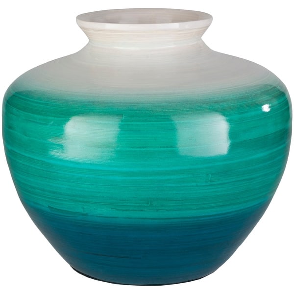 Artistic Weavers Liane Teal Natural Fiber Modern Decorative Vase - Bed ...