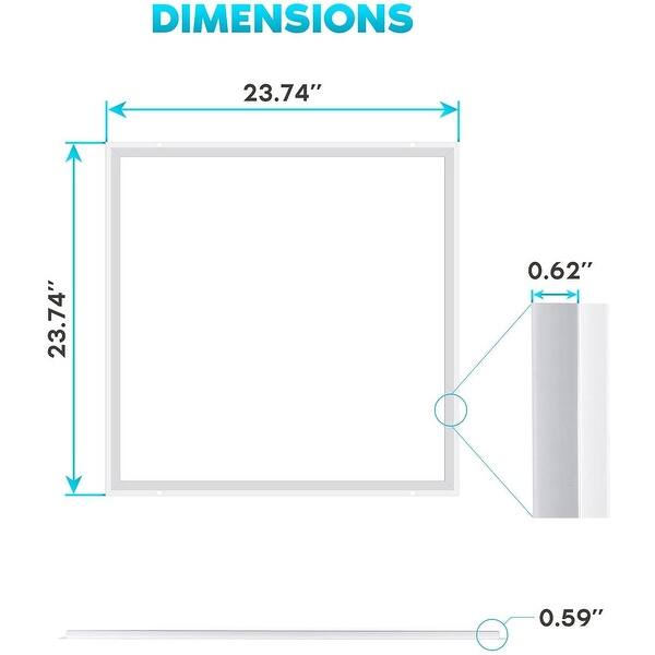 Luxrite 2x2 LED Panel Lights 3 Color Options 20W/30W/40W Switch Grid ...