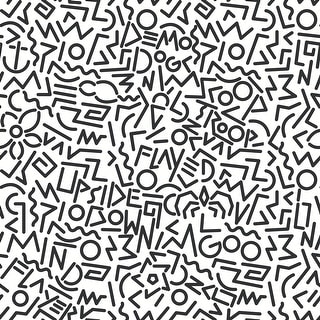 Black & White Stranger Things Doodles Peel and Stick Wallpaper - Bed ...