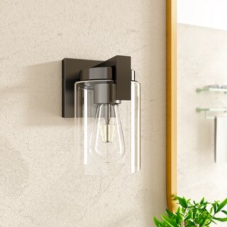 Luende Trevi Serie 1-Light Dimmable Wall Sconce - Matte Black - Bed ...