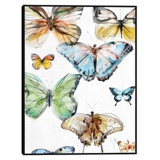Les Papillons I By Studio Arts Canvas Art Print - Bed Bath & Beyond ...