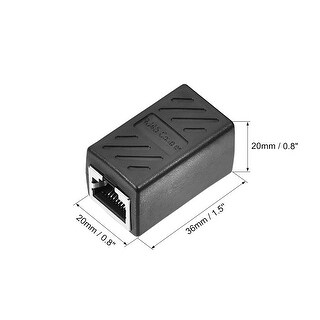 RJ45 Splitter Coupler Inline Connector 1 - 2 Splitter Ethernet Adapter ...