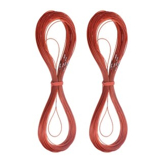 2pcs Deep Well Measuring Rope 50m Steel Wire Plastic Coated Red - Bed ...