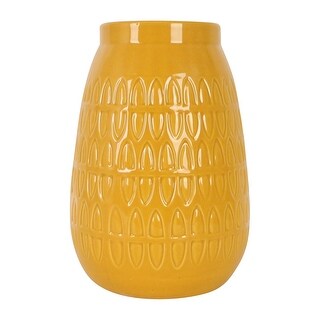 Sagebrook Home Textured Ceramic Carved Vase - Bed Bath & Beyond - 40108998