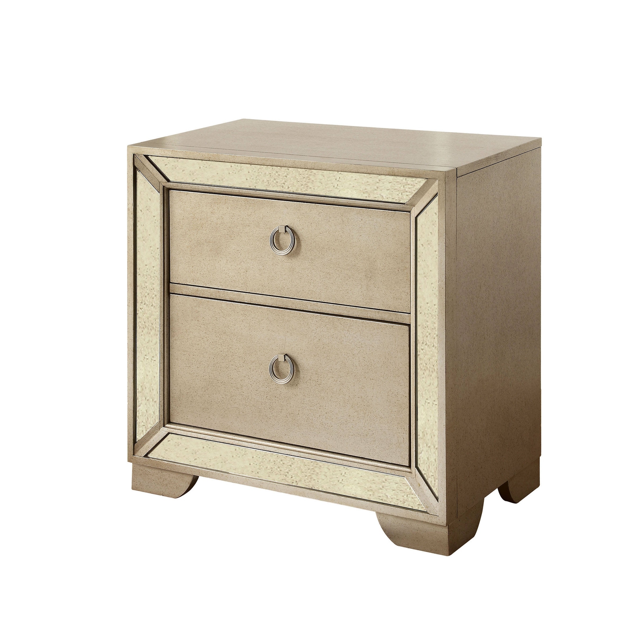 Antique Mirror Panel Bedside Table Gold Coast 2 Drawer Mirror Coffee Table Retro Nightstand Bedroom Bedside Table