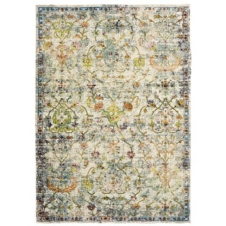 8' x 10' Beige Abstract Garden Area Rug - 3'6" - Bed Bath & Beyond ...