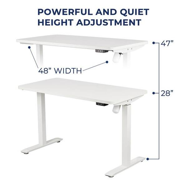 Whole Piece Electric Standing Desk 48 x 24 Inches Height Adjustable ...