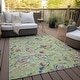 Machine Washable Indoor/ Outdoor Chantille Traditional Scroll Rug - Bed ...