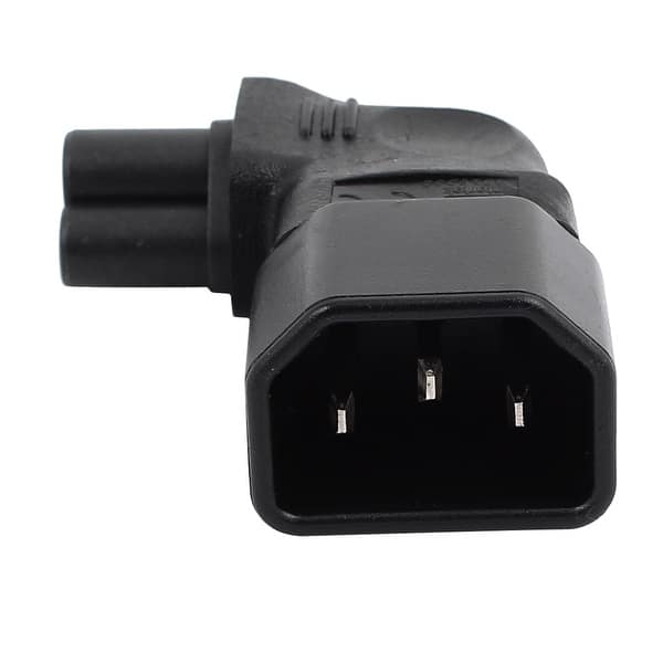 IEC 320 C14 to IEC C5 Angled Power Adapter 3 PIN 90 Degree Right Elbow - Bed Bath & Beyond ...